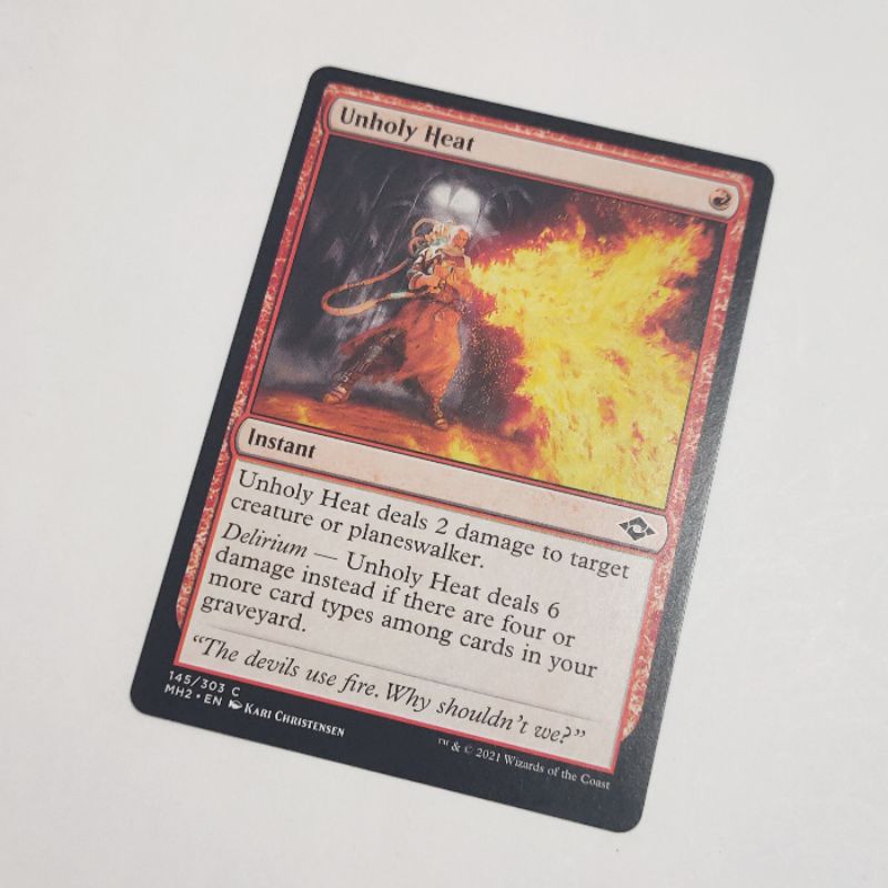 MTG Card UNHOLY HEAT Magic the Gathering Trading Card Game Red | Shopee ...