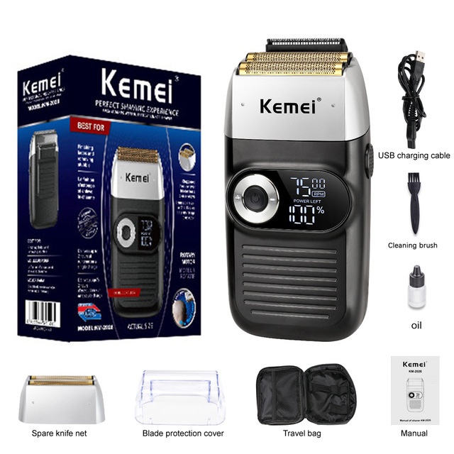 Kemei Electric Barber Foil Shaver Multifunctional Beard Hair Razor ...