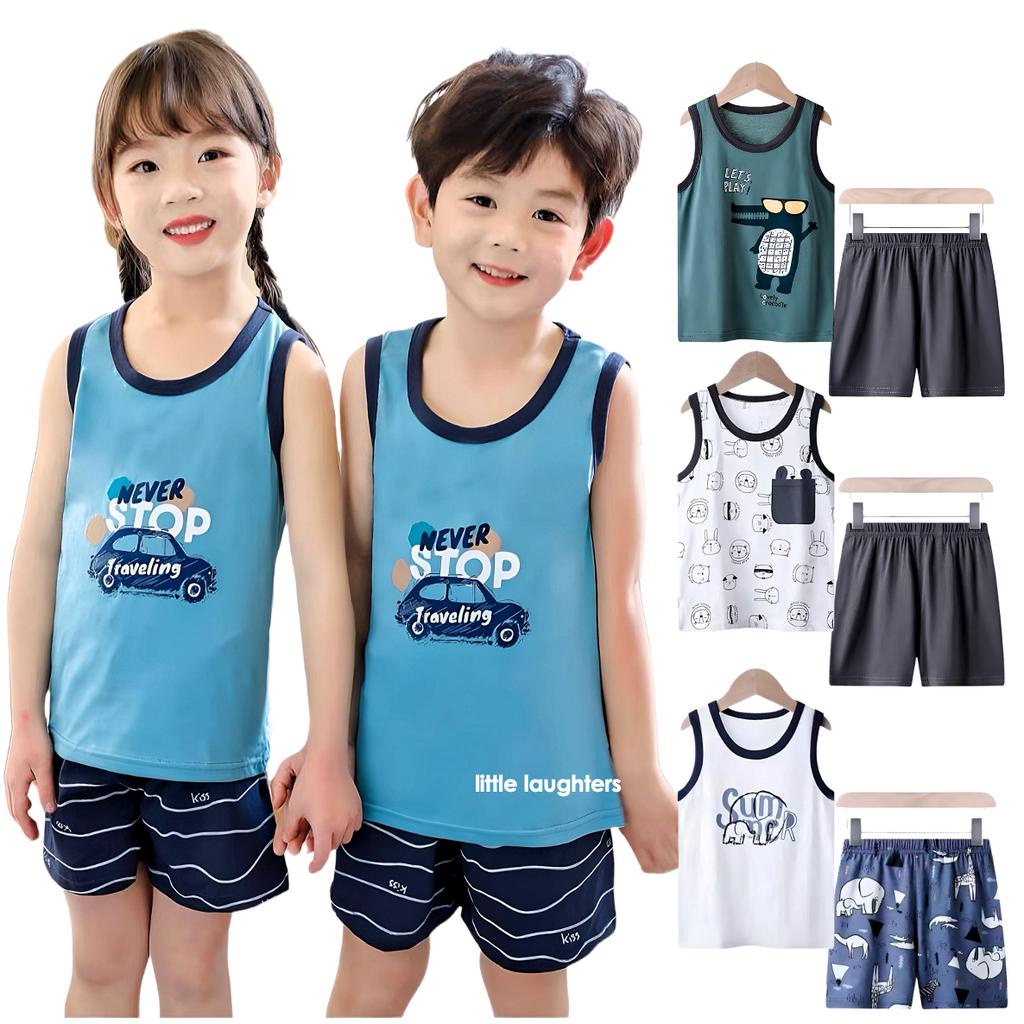 (0-4Y) Boy Clothes Corp Terno for Kids Boys Fashion Sando Shorts Set ...