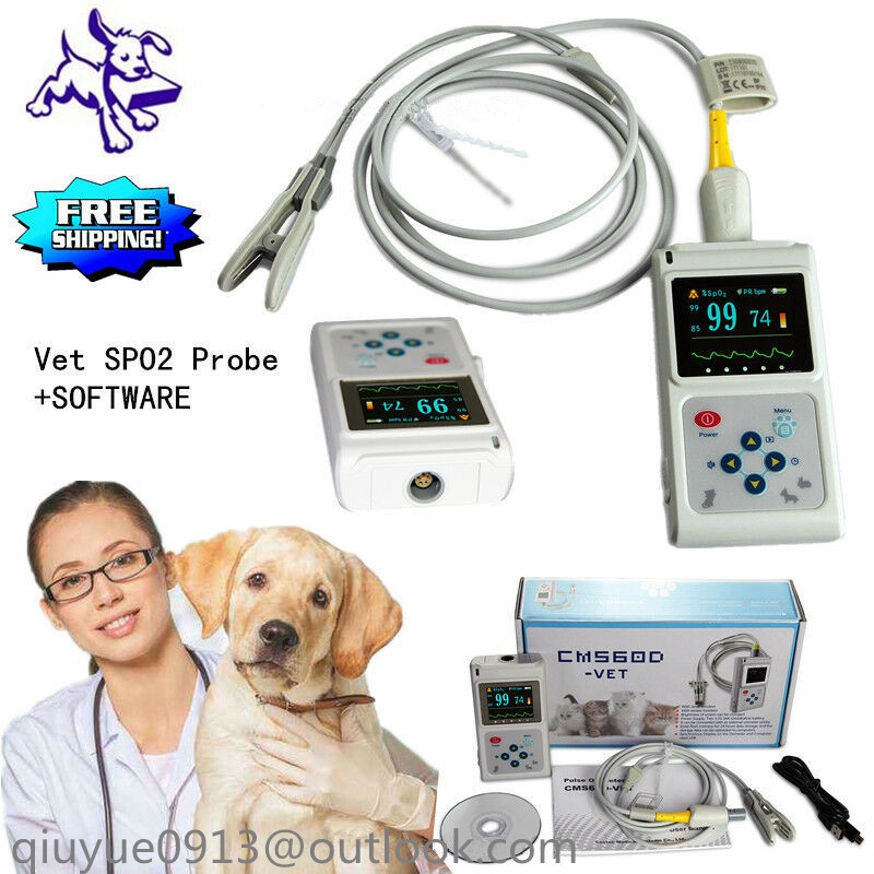 CMS60D-VET Veterinary Pulse oxygen meter SPO2 heart Rate monitor VET ...