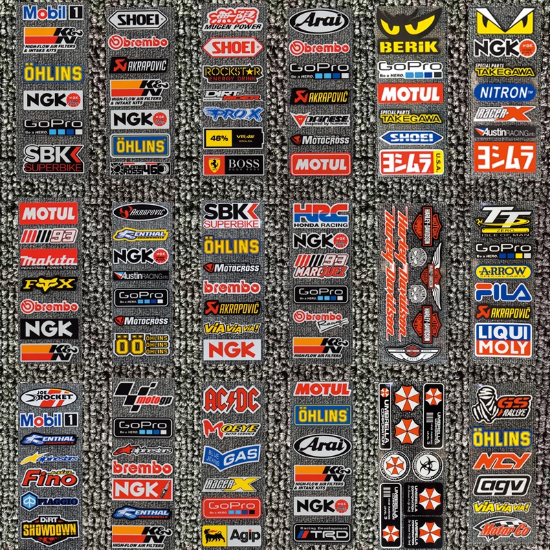 Scooter motocross car racing kids bike reflective stickers motorcycle ...