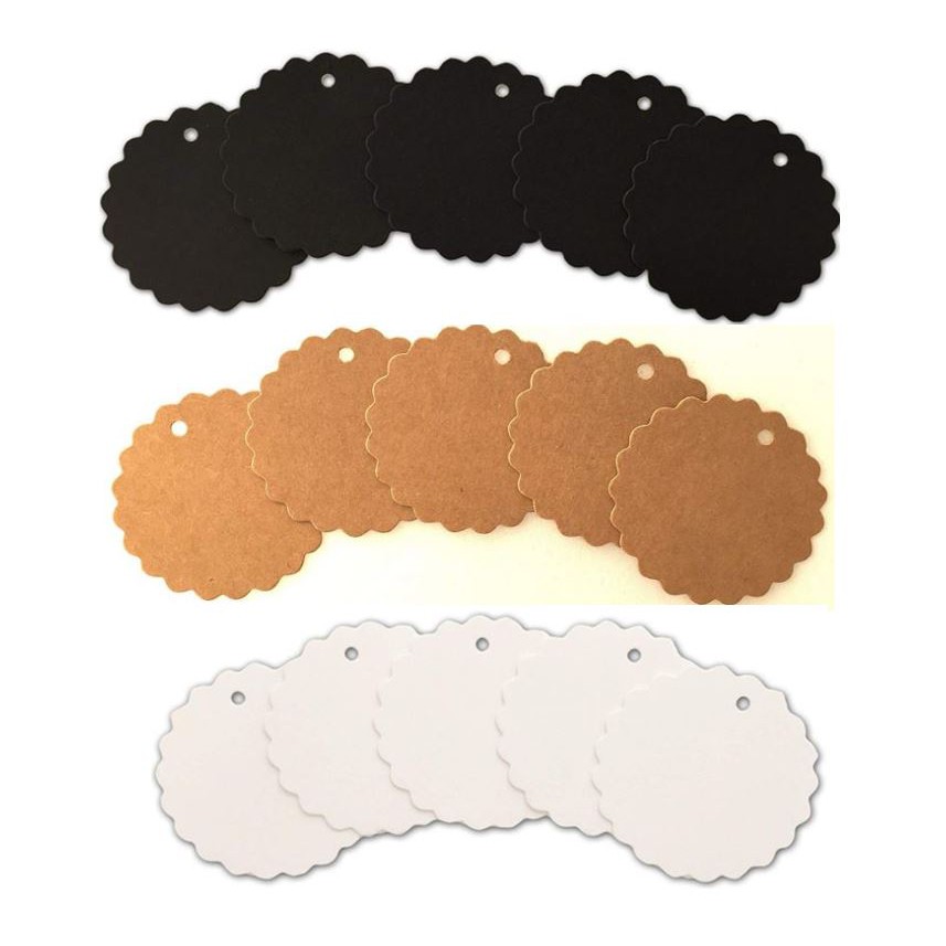 Round Scallop Gift Tags/Hang Tags 10pcs | Shopee Philippines