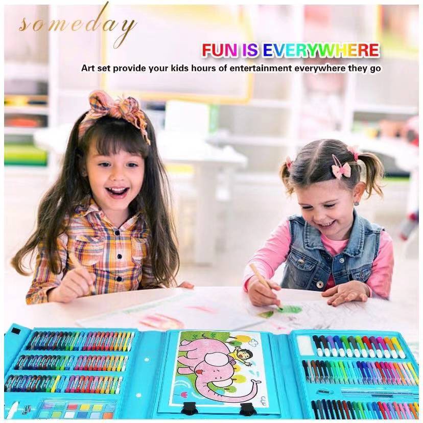 208Pcs Kids Super Mega Art Coloring Set Crayons Oil Pastels Color ...