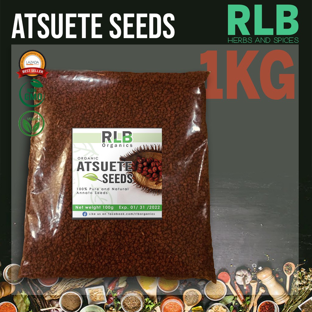 1 Kilogram Organic Natural Pure Annatto Seeds Atsuete Seeds - For Food ...