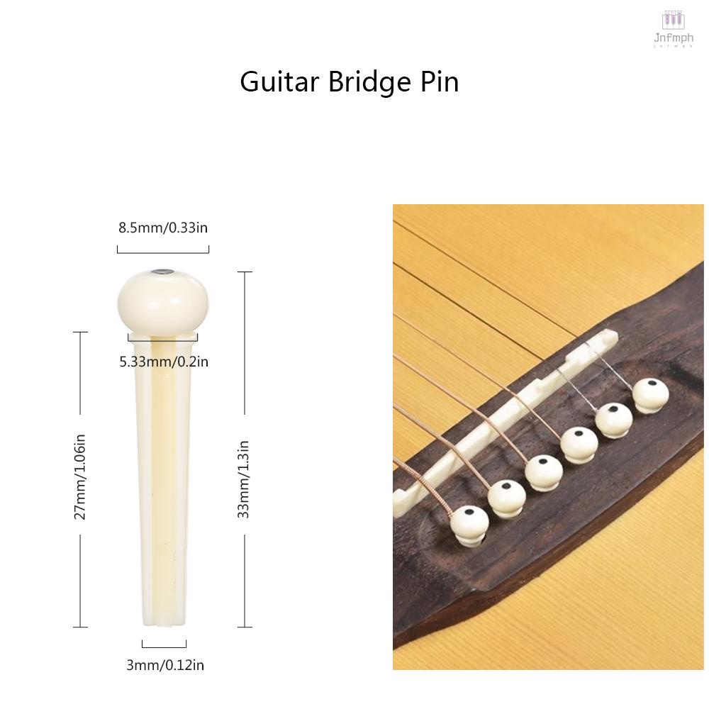 Plastic Acoustic Guitar Bridge Pin Bridge Saddle And Nut String Pin ...