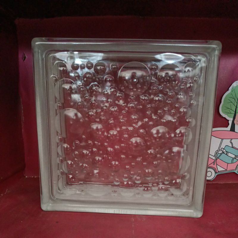 "WATER BUBBLE"SQUARE CLEAR GLASS BLOCK FOR DECORATION | Shopee Philippines