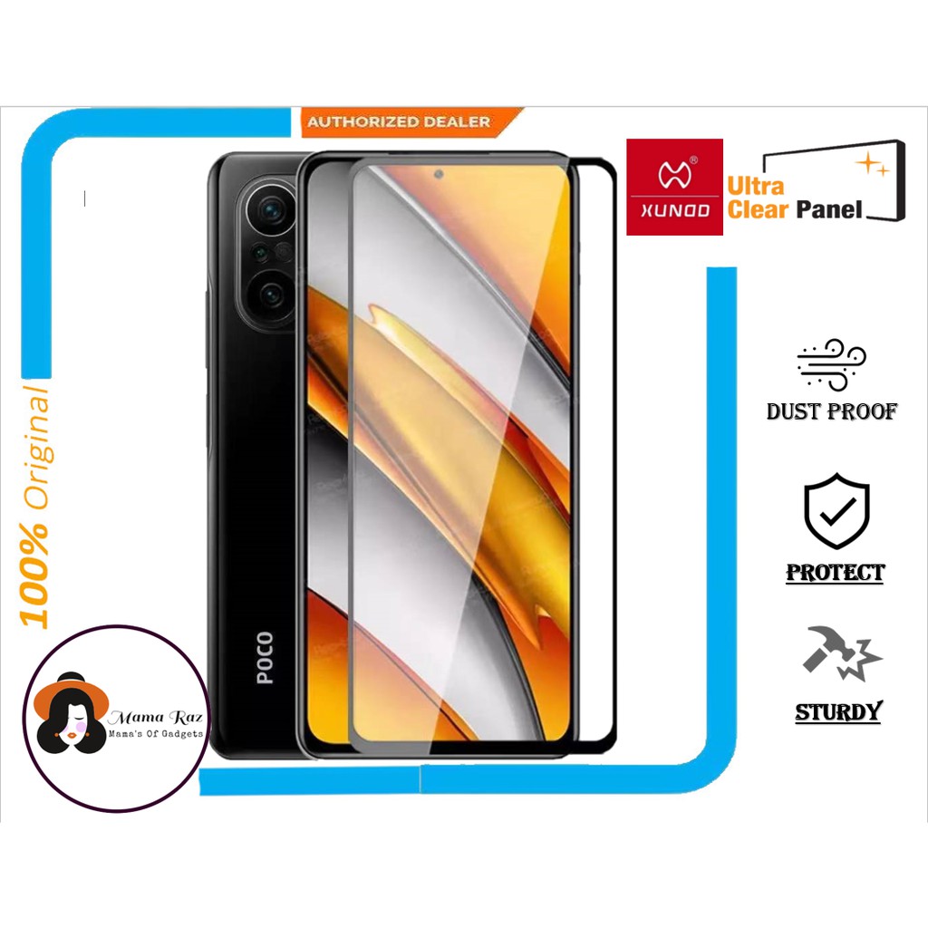 POCO F3 / F4 GT / F4 5G XUNDD Axe Series Full Tempered Glass Screen ...