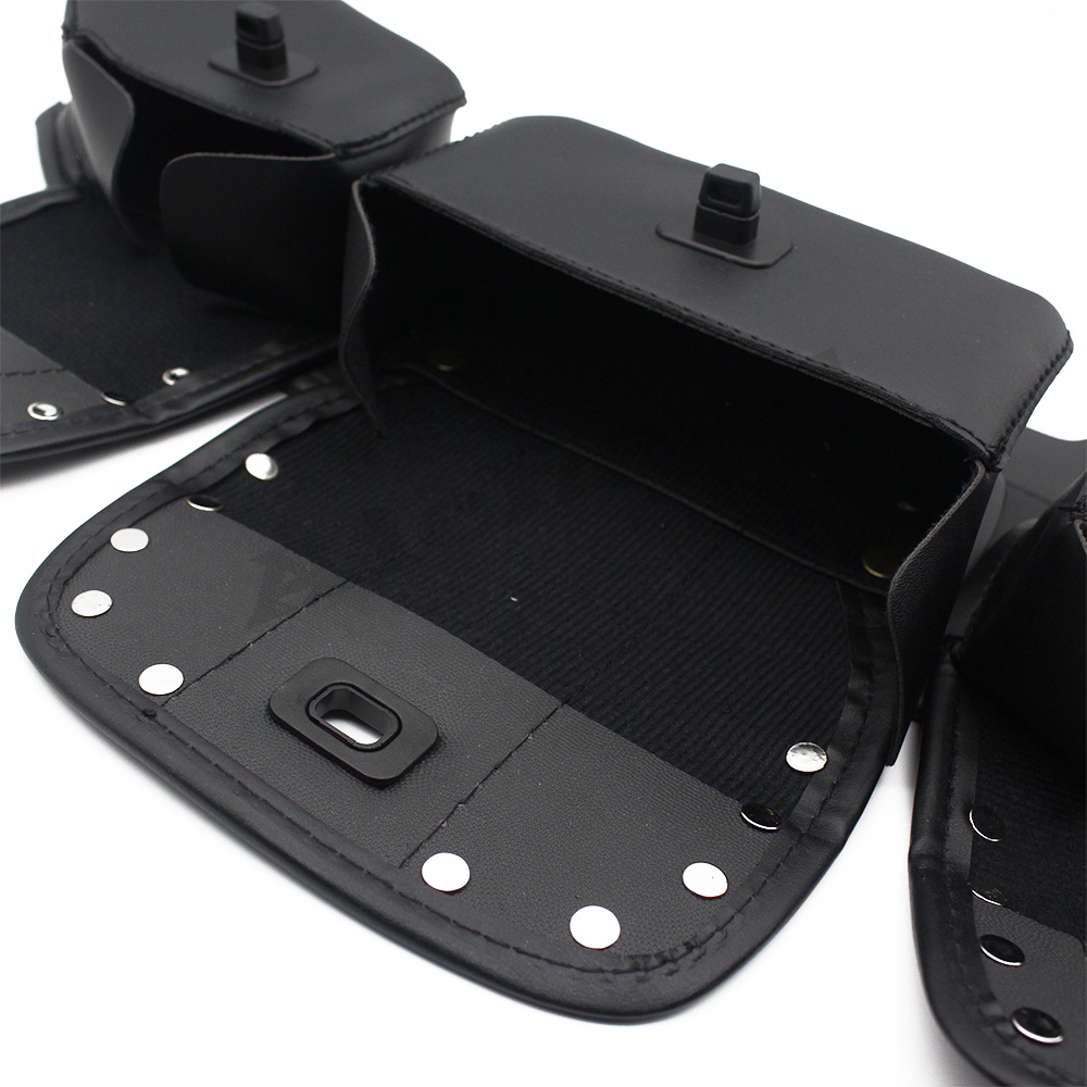 Motorcycle Windshield Bag With 3 Pocket Pouch For Harley Davidson FLHX ...