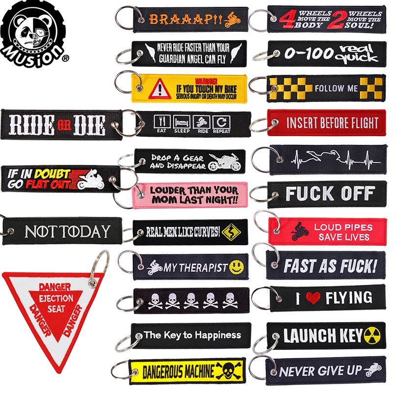 Novelty Keychain Launch Key Chain Embroidery Keychains for Motorcycles ...