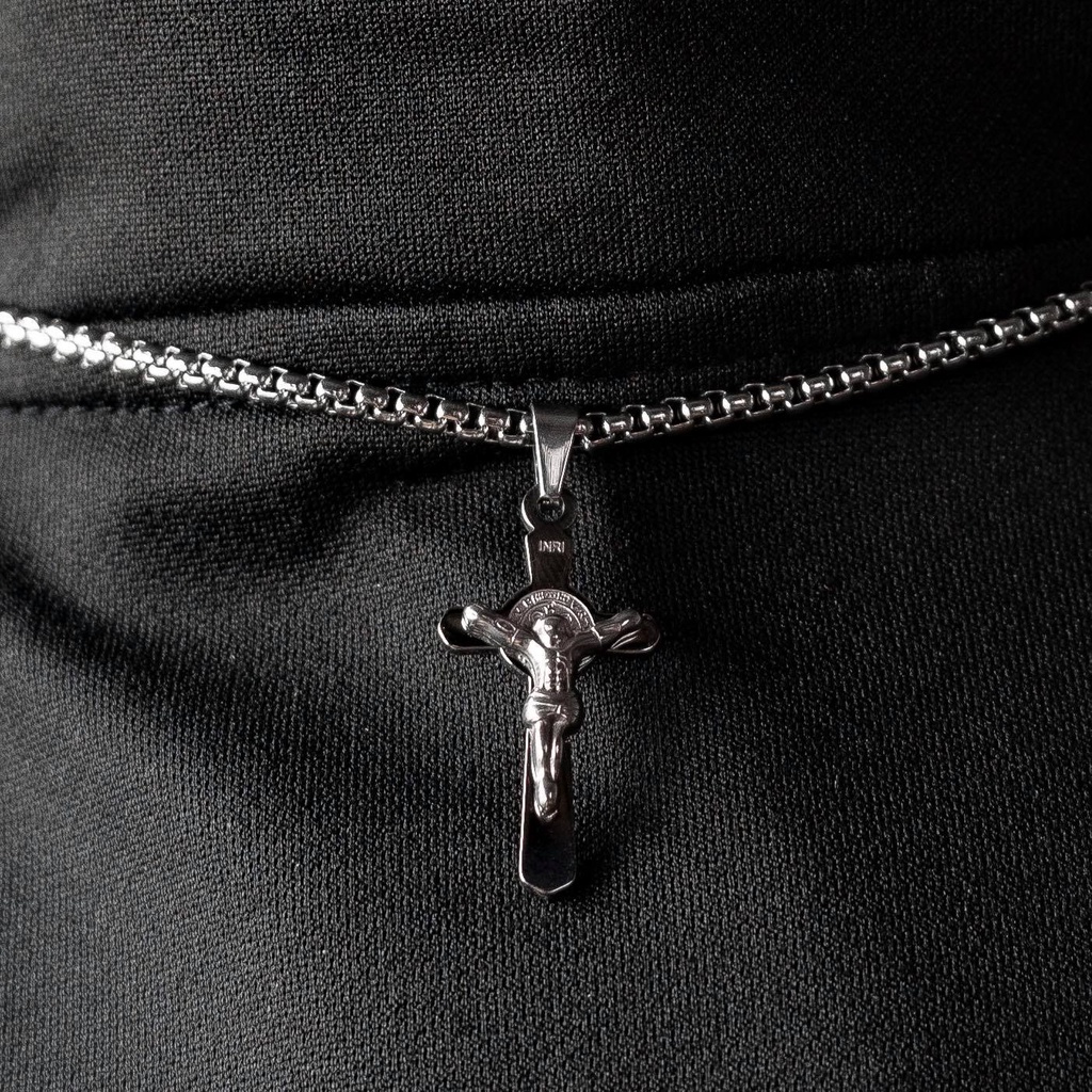 Tiger Chain - Silver Cross Necklace | Shopee Philippines