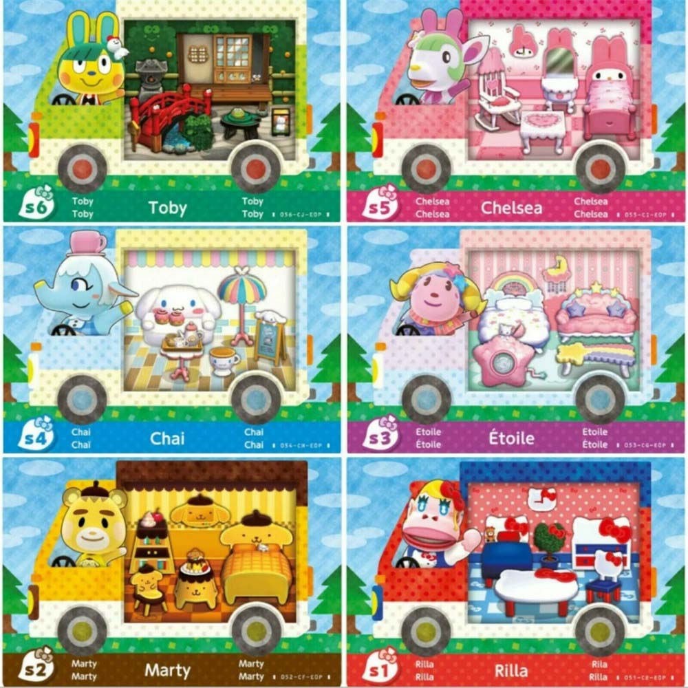 Animal Crossing Mini Amiibo Sanrio Card RV Card A set of mini cards for ...
