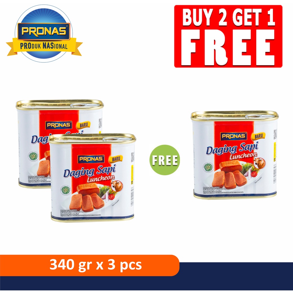 Pronas Beef Luncheon (Multipurpose Block Meat) 340g Buy 2 Get 1 ...