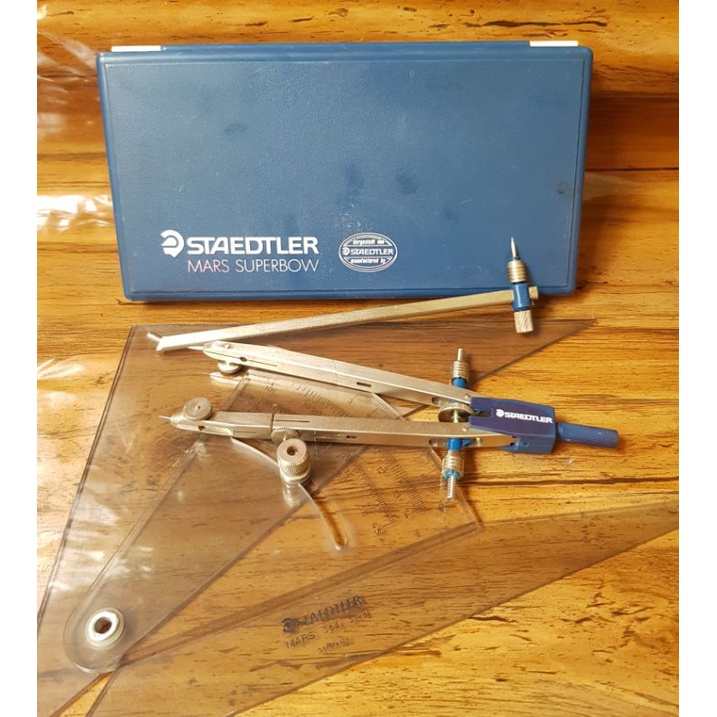 Staedtler Vintage Mars Superbow Compass And Mars Gradient Triangle ...