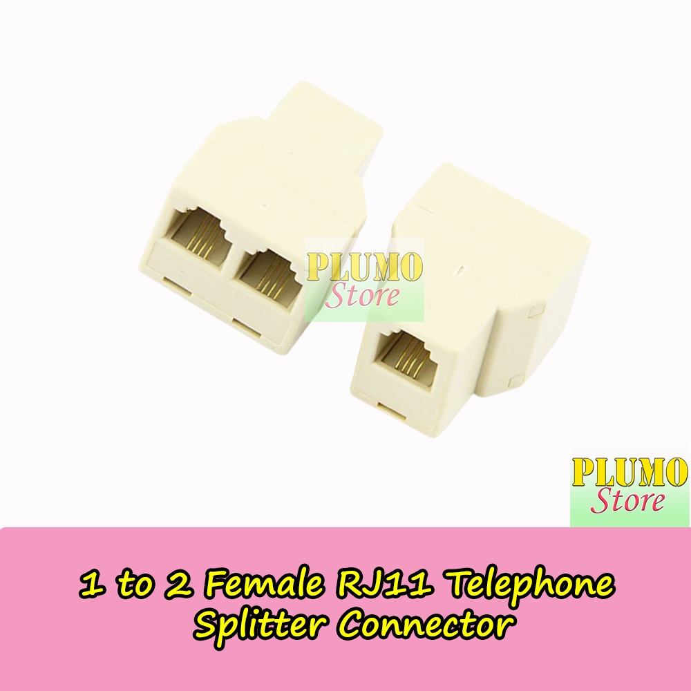 Telephone Splitter 1 to 2 Female RJ11 (per piece) | Shopee Philippines