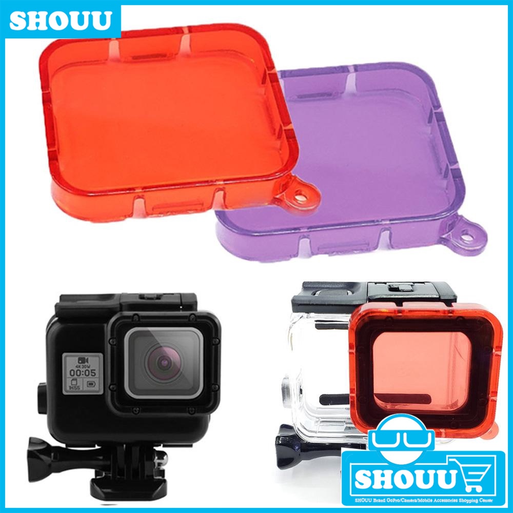 【In stock】GoPro Hero 5 6 7 Black Camera Waterproof Case Purple Red ...