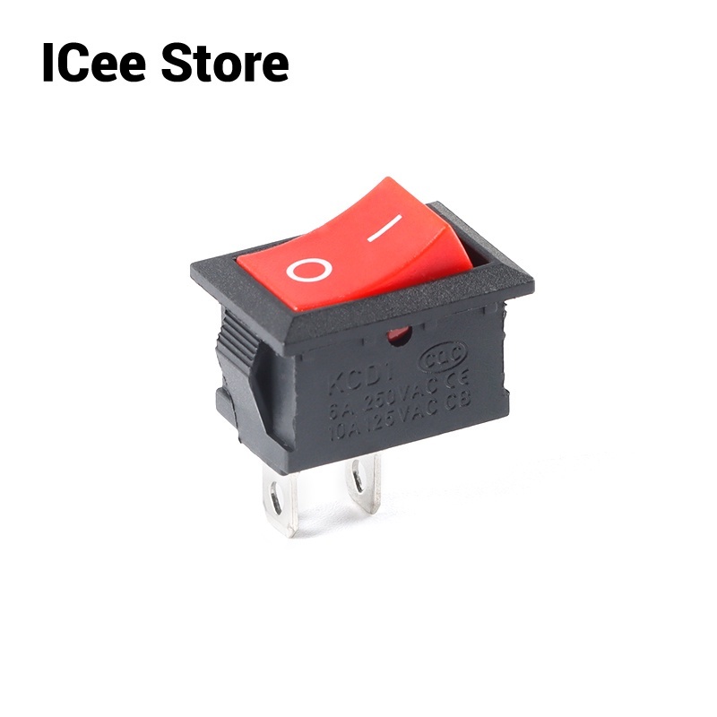 5Pcs KCD1 Rocker Switch 21*15mm 6A/250V AC 10A/125V AC Black White Red ...