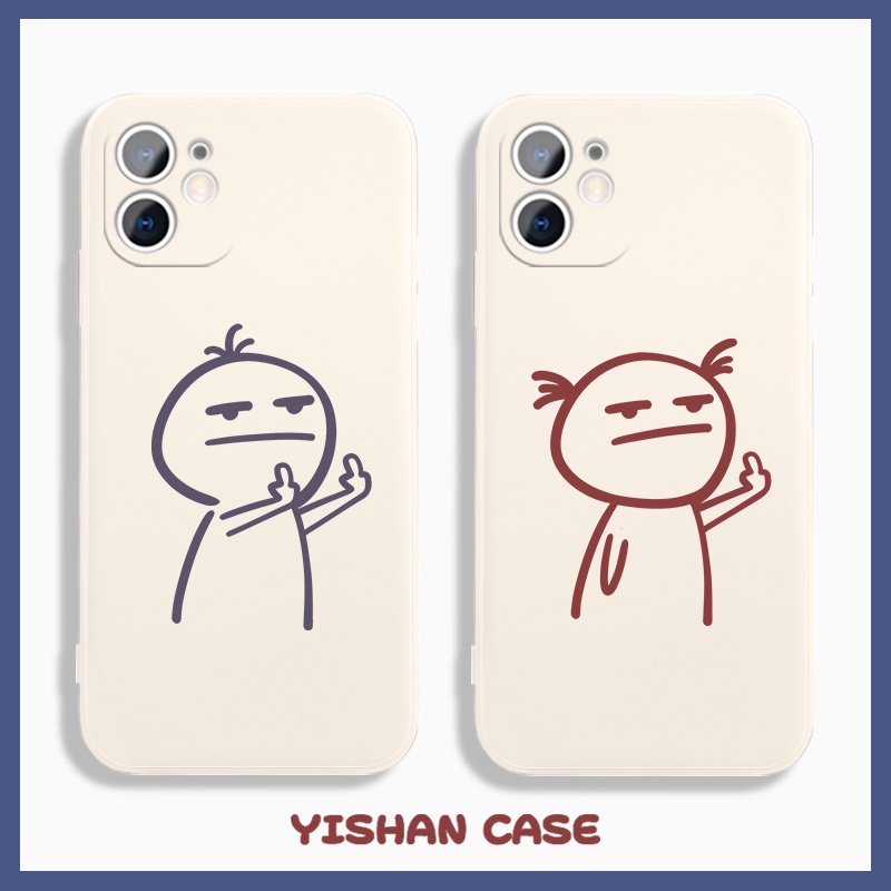 Vertical Middle Finger Matchman Phone Case Shock-Resistant Suitable For ...