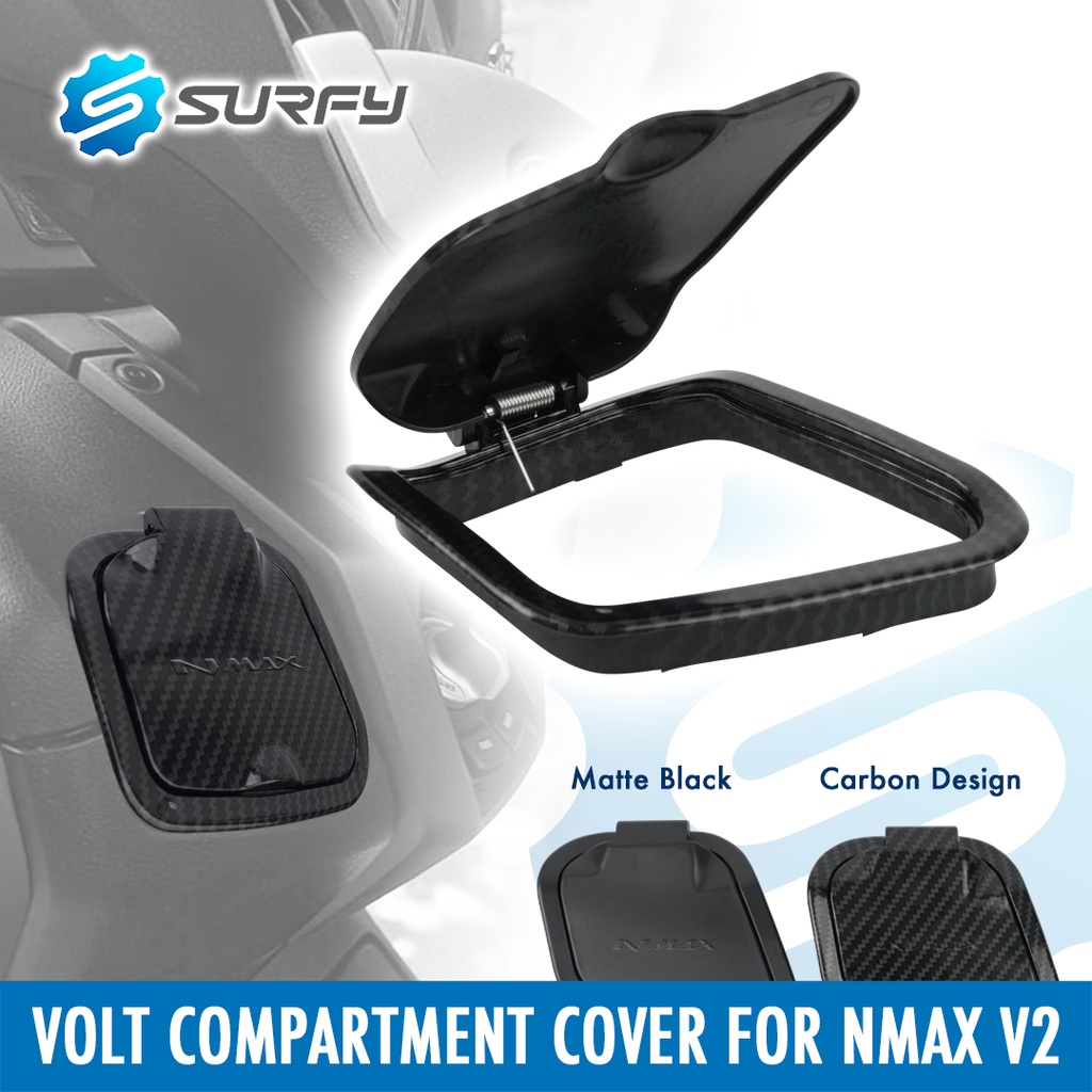 Surfy Nmax V2 Volt Compartment Cover 6D Carbon Side Pocket Auto ...