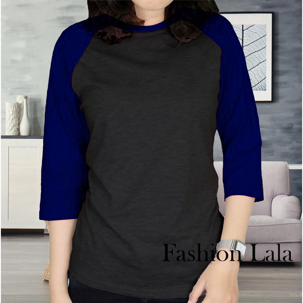 WOMEN'S PLAIN RAGLAN T-SHIRT 3/4 SLEEVE COLOR 81 MISTY SIZES L - XL ...