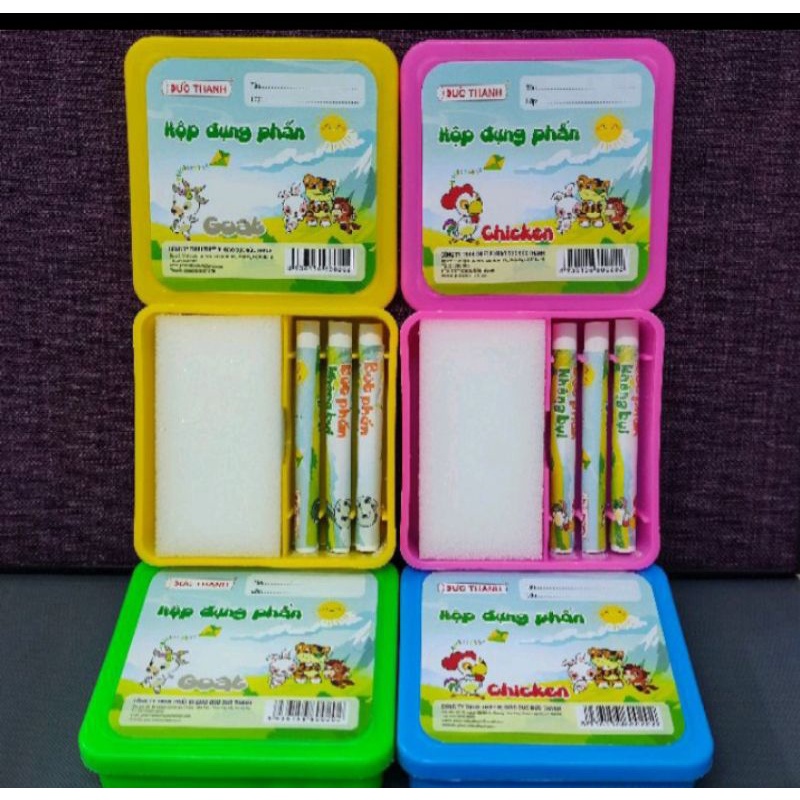 Powder box with 3 chalk tablets and whiteboard cleaning cotton | Shopee ...