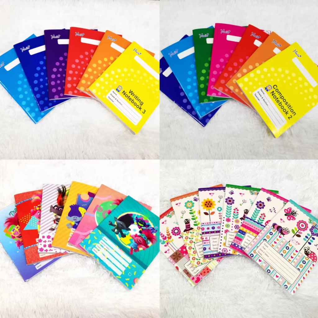 Writing And Composition Notebook 80 Leaves Plain And Printed Design Shopee Philippines