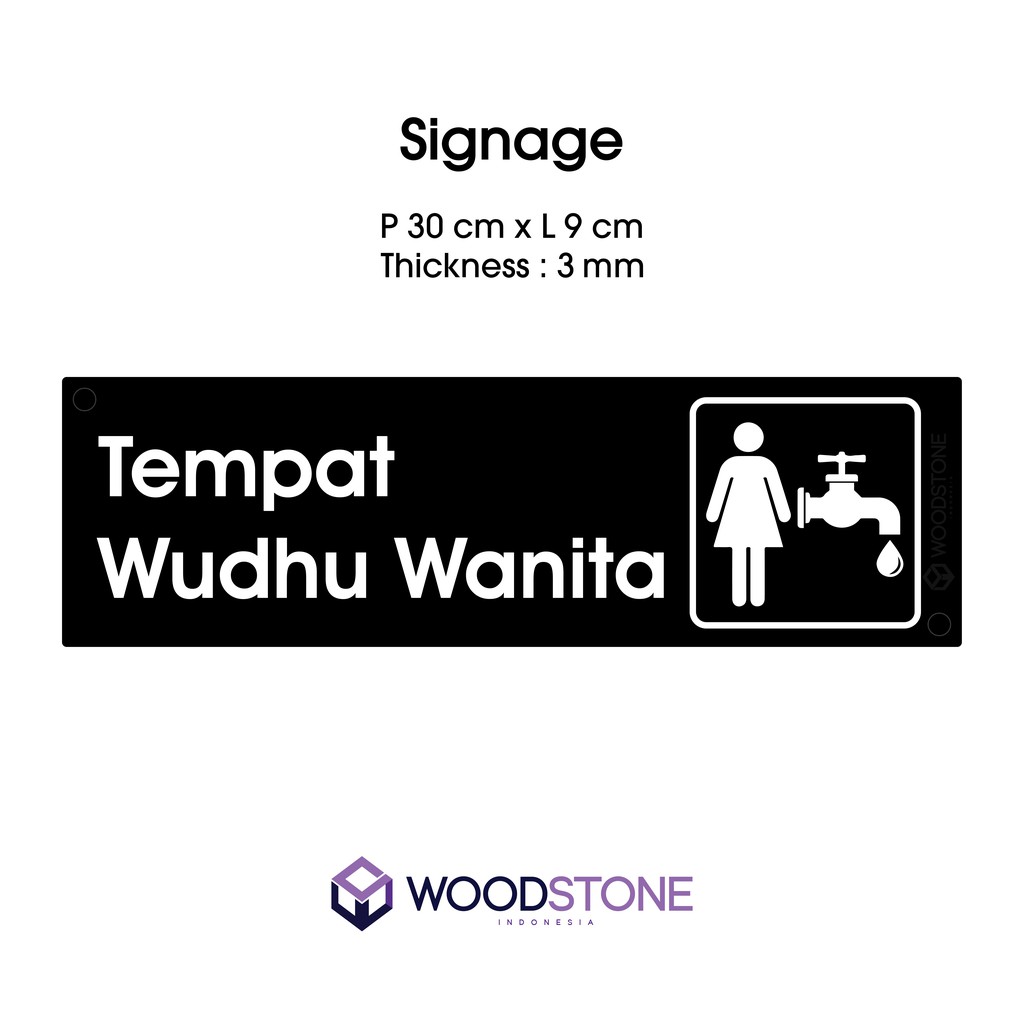 Sign Board for Women's Ablution Place - Sign Board Acrylic Mall Prayer ...