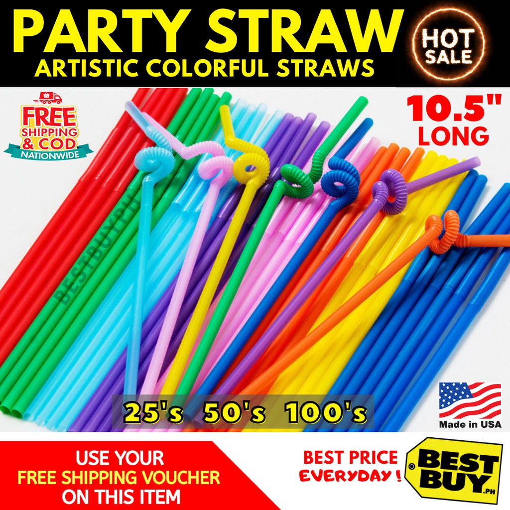 Artistic Bending Party Straw [CHEAPEST] | Shopee Philippines