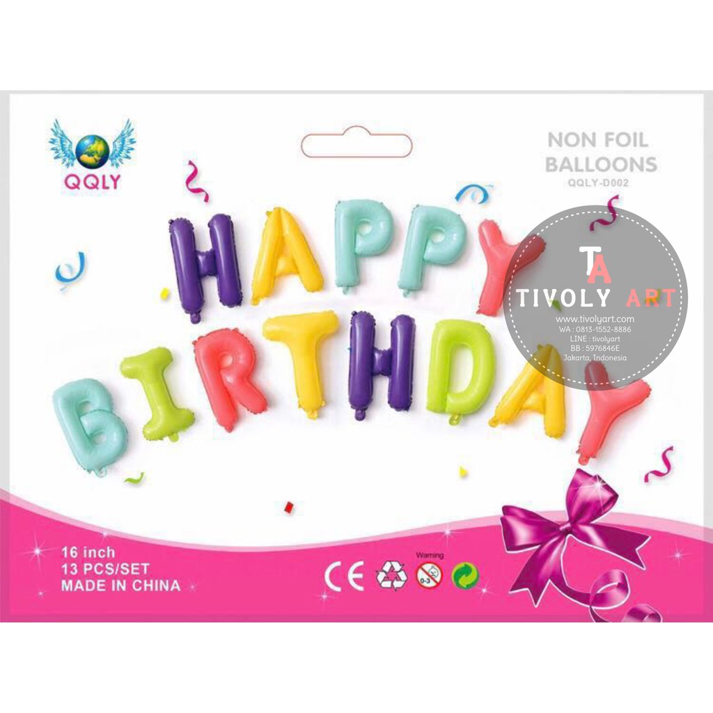 HAPPY BIRTHDAY Pastel Letter Balloons Set Pastel HBD Balloon Set HBD ...