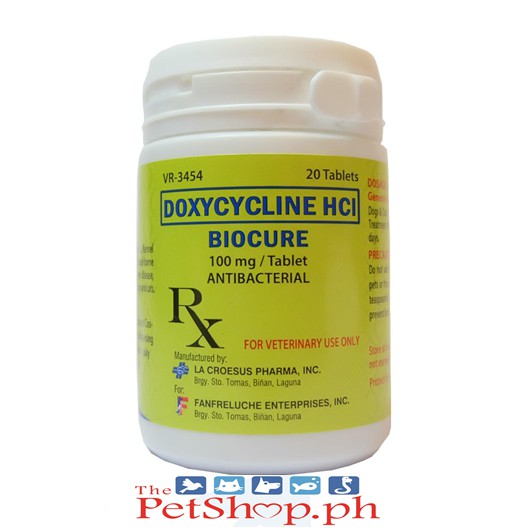 Biocure 20 tablets per Bottle Antibacterial (100mg/Tablet) Dog Cat ...