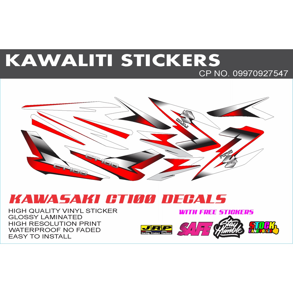 Kawasaki BAJAJ CT100 Stock Sticker Decals | Shopee Philippines