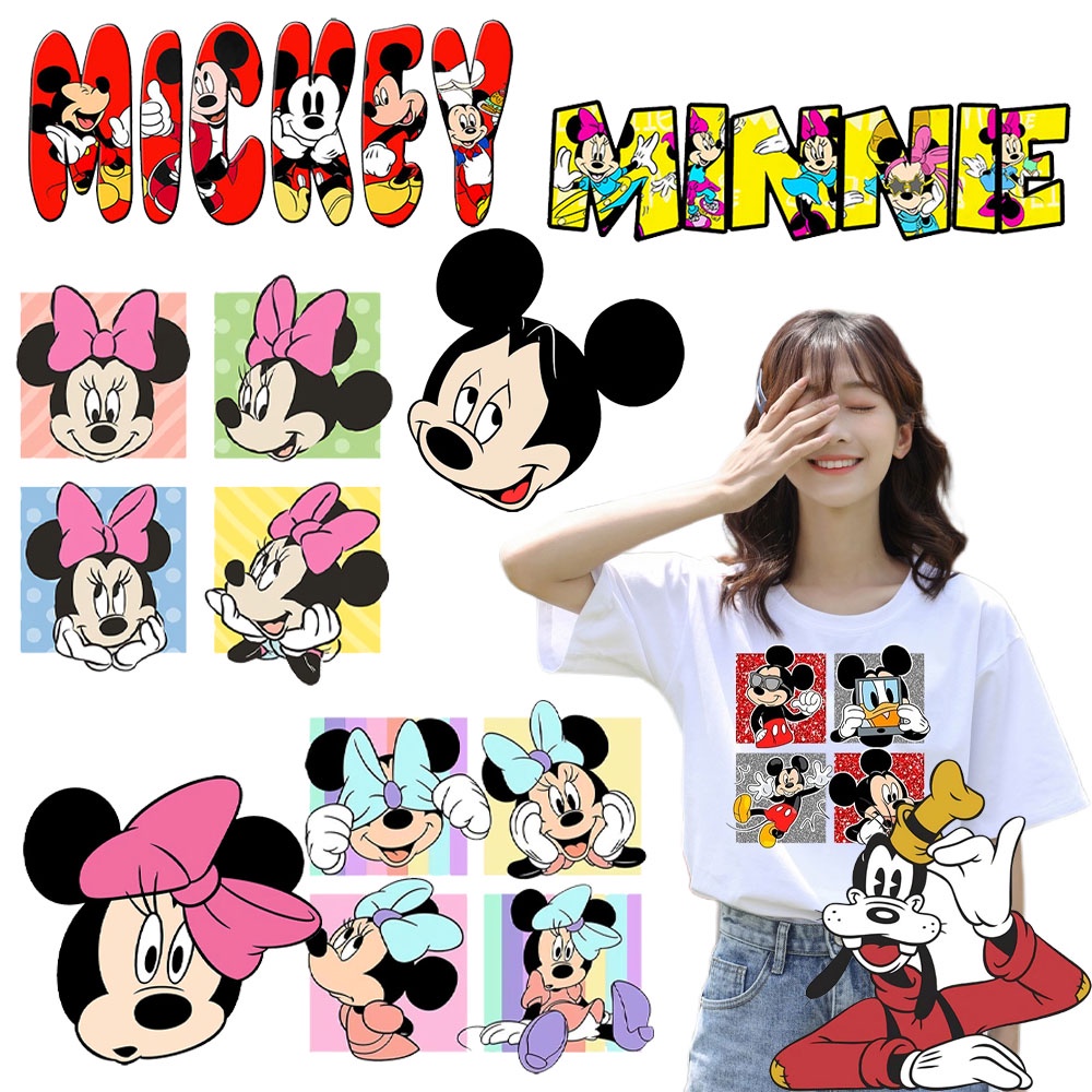 Disney Mickey Mouse Iron Transfer Patch Children's DIY T-shirt Jacket ...