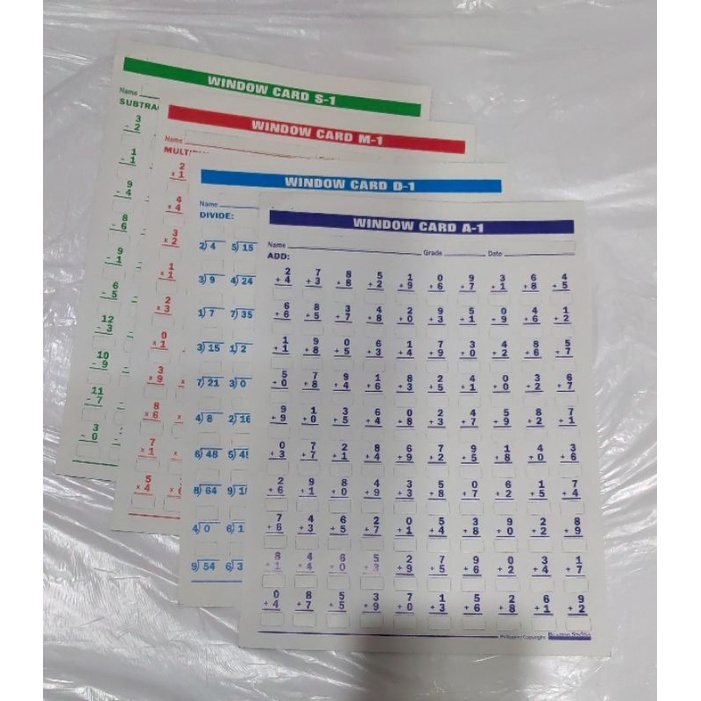 Window Card set sold per 5 sets ( A1, S1, M1, D1) (A2,S2,M2,D2)(A3,S3,M3,D3)(A4,S4,M4,D4 ...