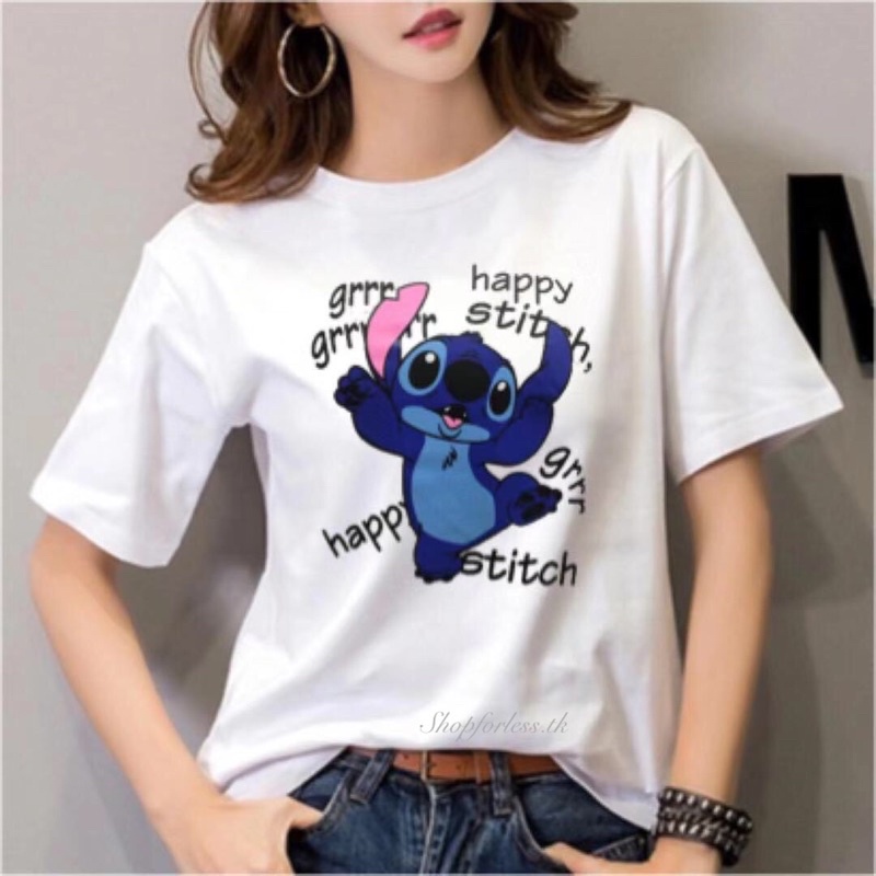 korean fashion stitch cartoon character tees shirt | Shopee Philippines
