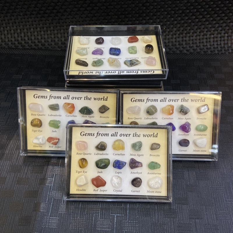 15pcs 1 box gift natural raw gemstone collective samples home ...