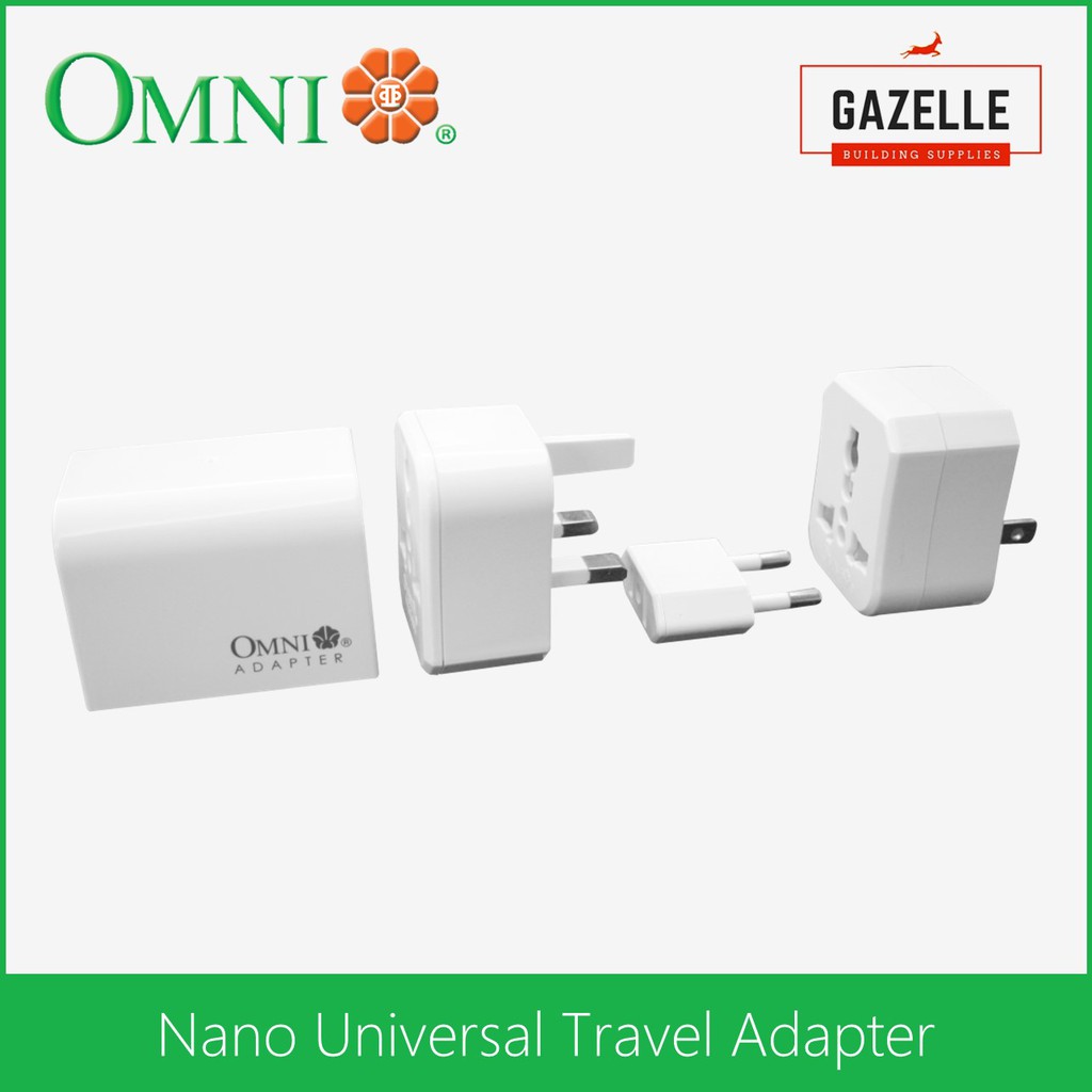 Omni Nano Universal Travel Adapter Socket Plug Outlet Adapter - WUA-004 | Shopee Philippines