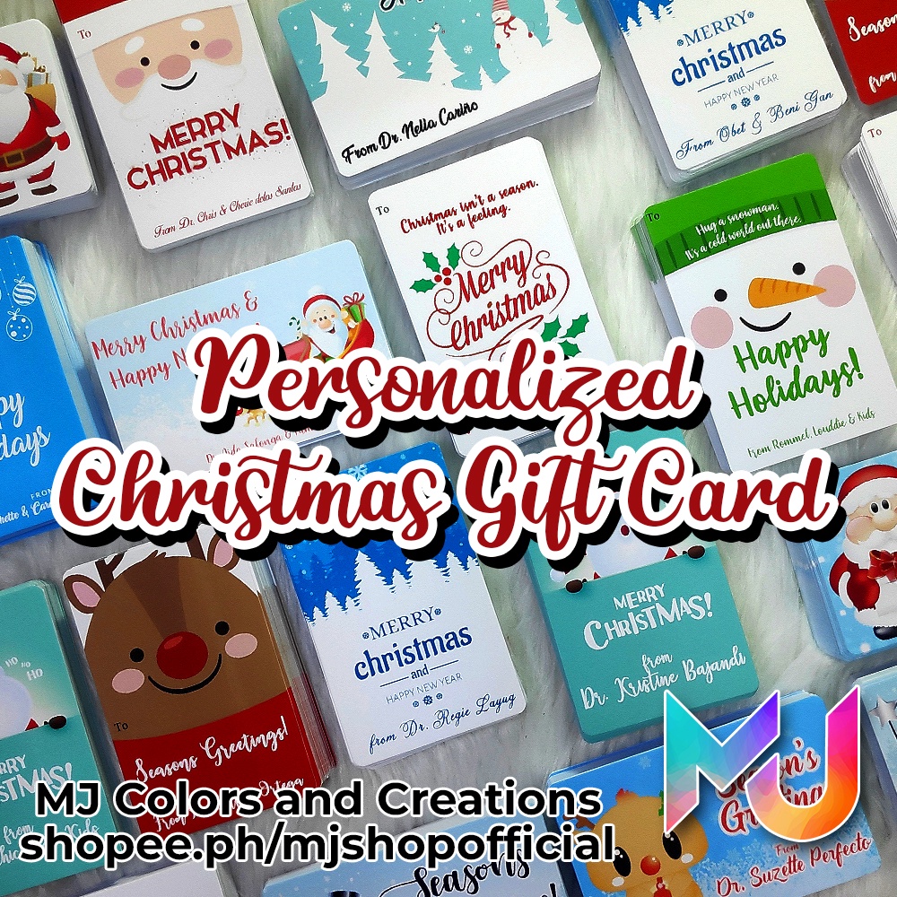 [GIFT CARDS] Personalized Christmas Gift Card Note Tag | Shopee Philippines