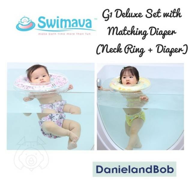 Swimava G1 Deluxe Set with Matching Diaper (Neck Ring + Diaper) / Swimava Neck Ring / Swimava ...