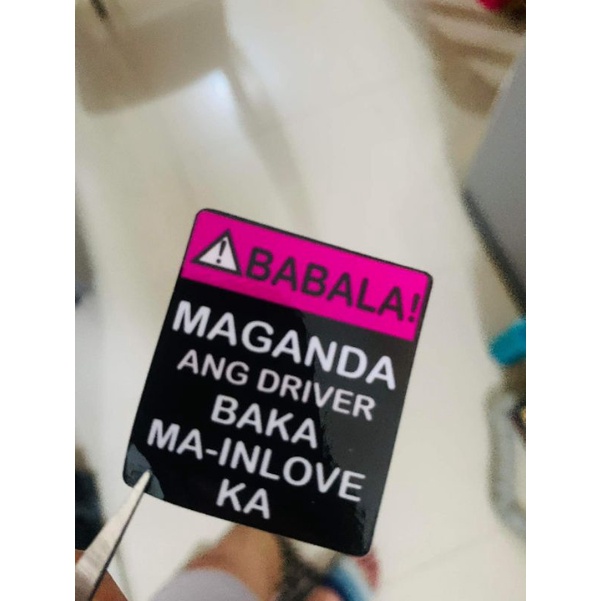 Motorcycle Babala 2 laminated sticker - actual product display | Shopee ...