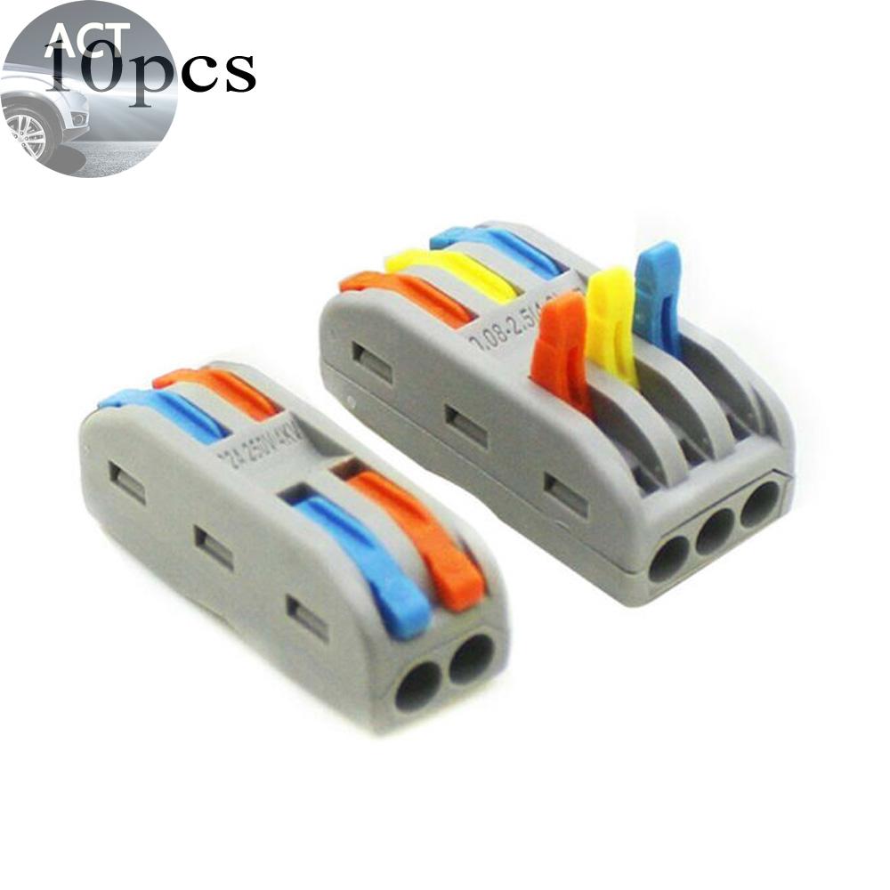 【ACT】Cable Connector 4 cores Flame retardant 10pcs Spring Rod Lever ...