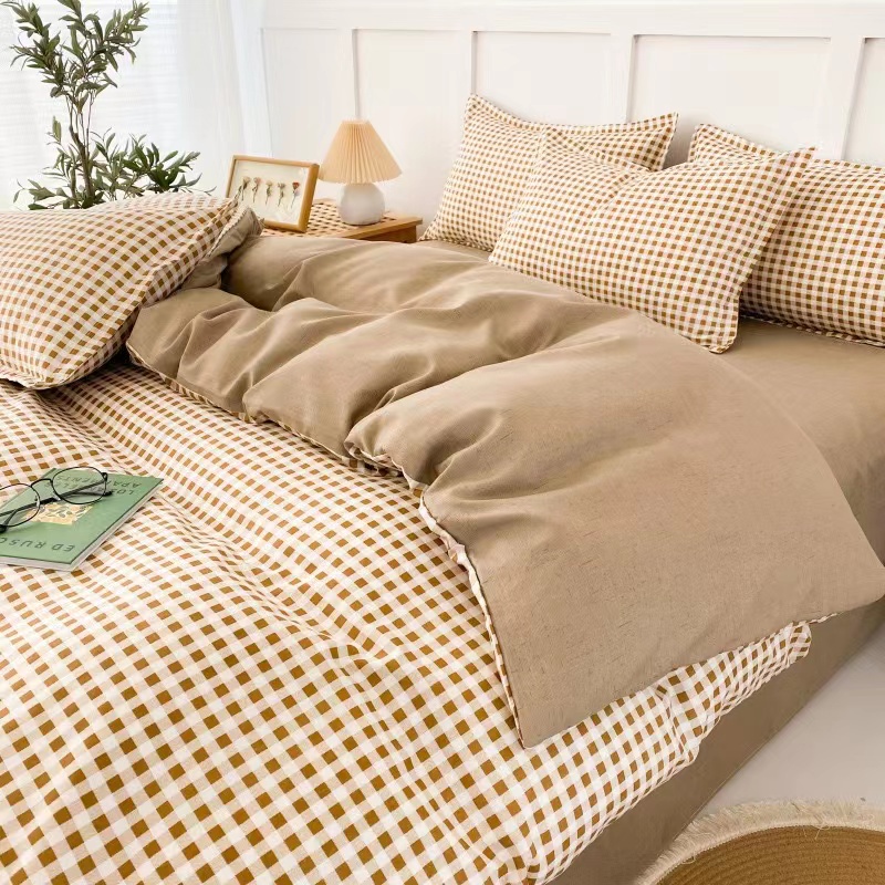 COD 4 in 1 Bedding Set Single/ Queen/ King Size Pillowcase Bedsheet ...