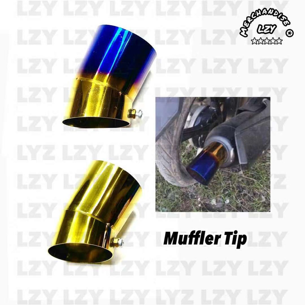 LZY Muffler Tip Exhaust Tail Pipe End Cover Universal for Motorcycle ...