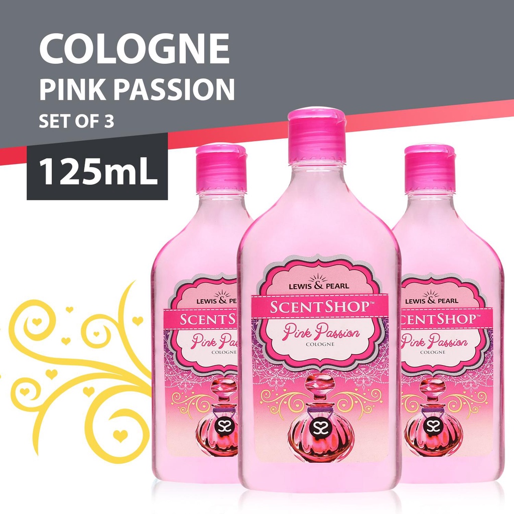 Lewis & Pearl ScentShop Cologne Pink Passion (125ml) Set of 3 | Shopee ...