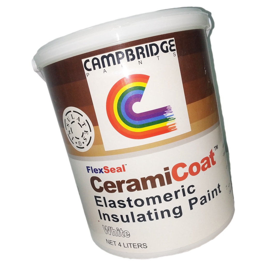 ( 4 LITER ) CAMPBRIDGE FLEXSEAL CERAMIC COAT ELASTOMERIC INSULATING ...