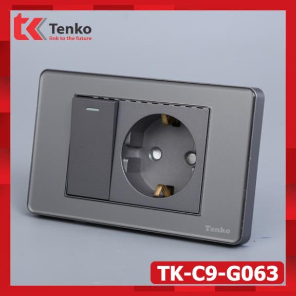 German Standard Recessed Wall Switch-Socket with Clear PVC Surface and ...