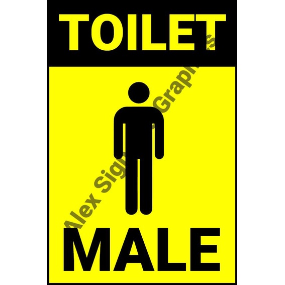 Toilet: Male PVC Signage - A4 Size (7.5 x 11.25 inches) | Shopee ...