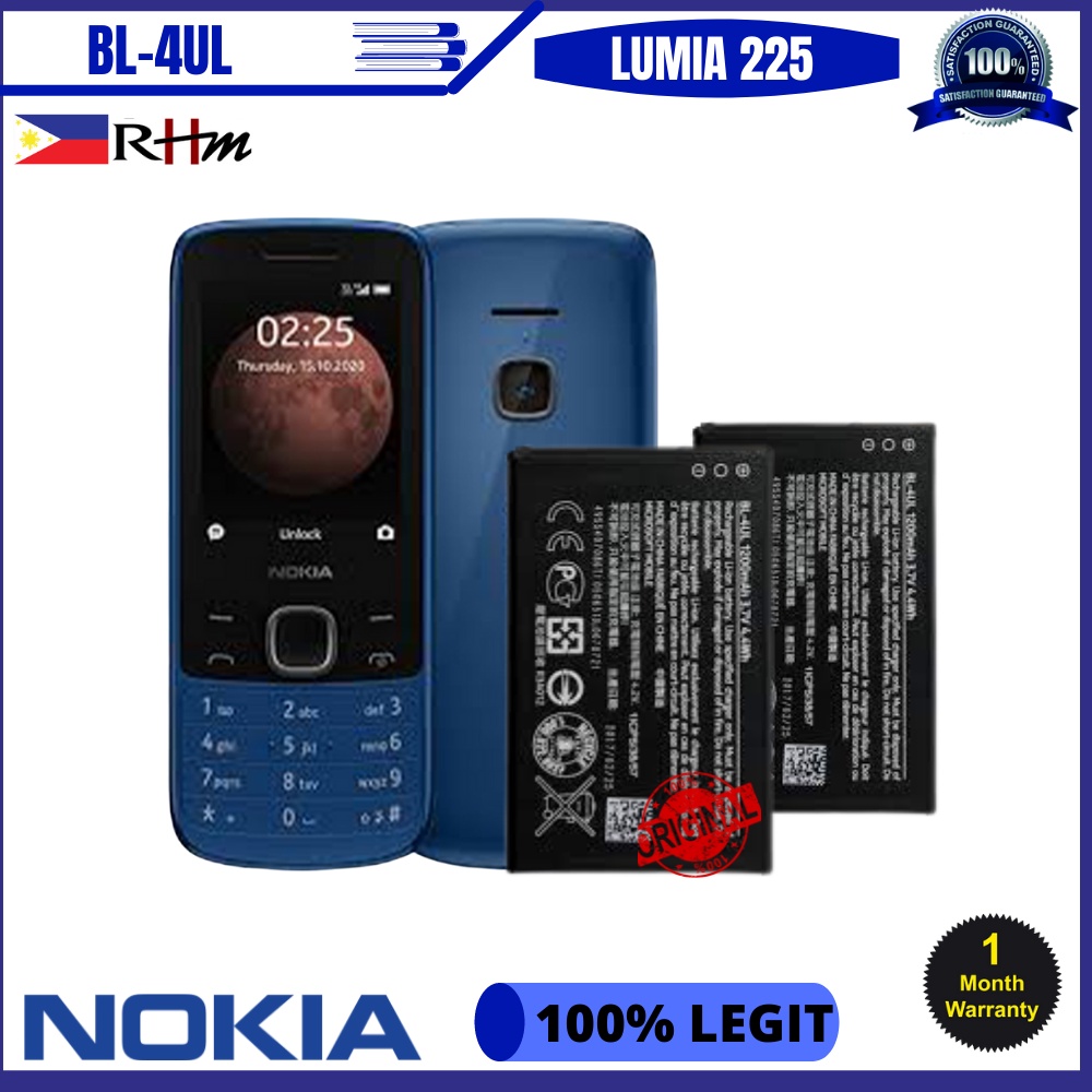BL-4UL Battery For Nokia 230, 3310, RM 1101, 1102, 1126, 1172, LUMIA 225 | Shopee Philippines ...
