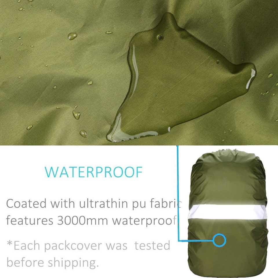 Reflective Rain Cover Backpack 20L 35L 45L 60L Waterproof Bag Tactical Outdoor Camping Hiking ...