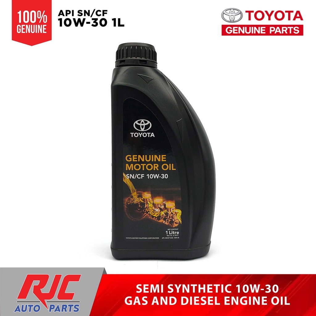 Toyota Genuine Semi Synthetic 10w30 Gasoline / Diesel Motor Oil 1 Liter ...
