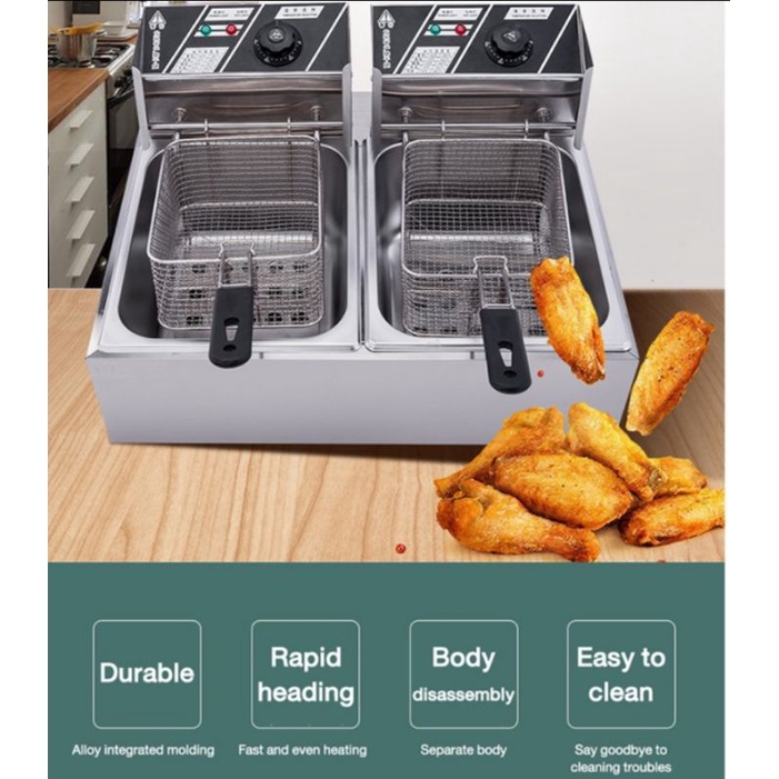 SINGLE AND DOUBLE ELECTRIC DEEP FRYER | Shopee Philippines
