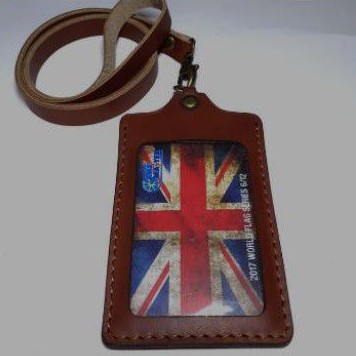 Name tag id card Genuine Cow Leather pull up+Rope | Shopee Philippines